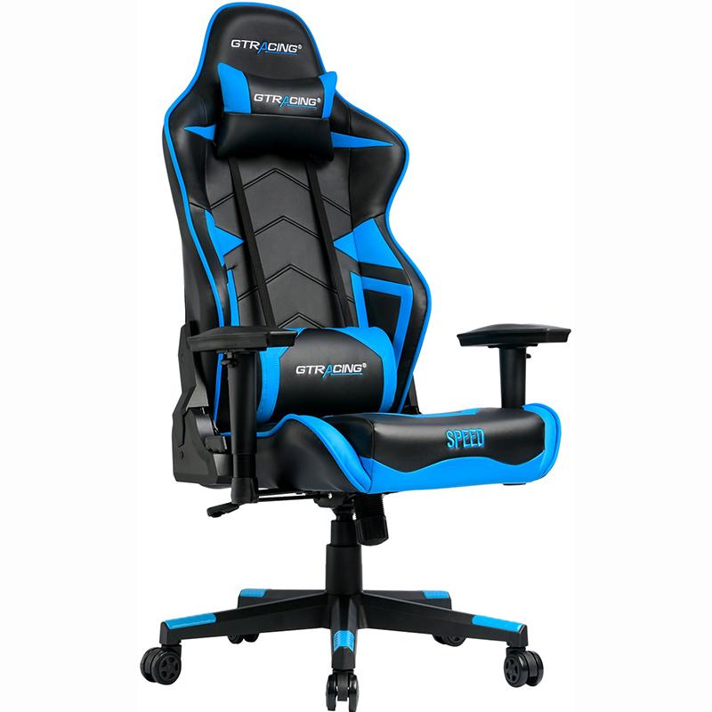 GT102-BLUE Reclining Gaming Chair | GTRACING — GTPLAYER Gaming Furniture